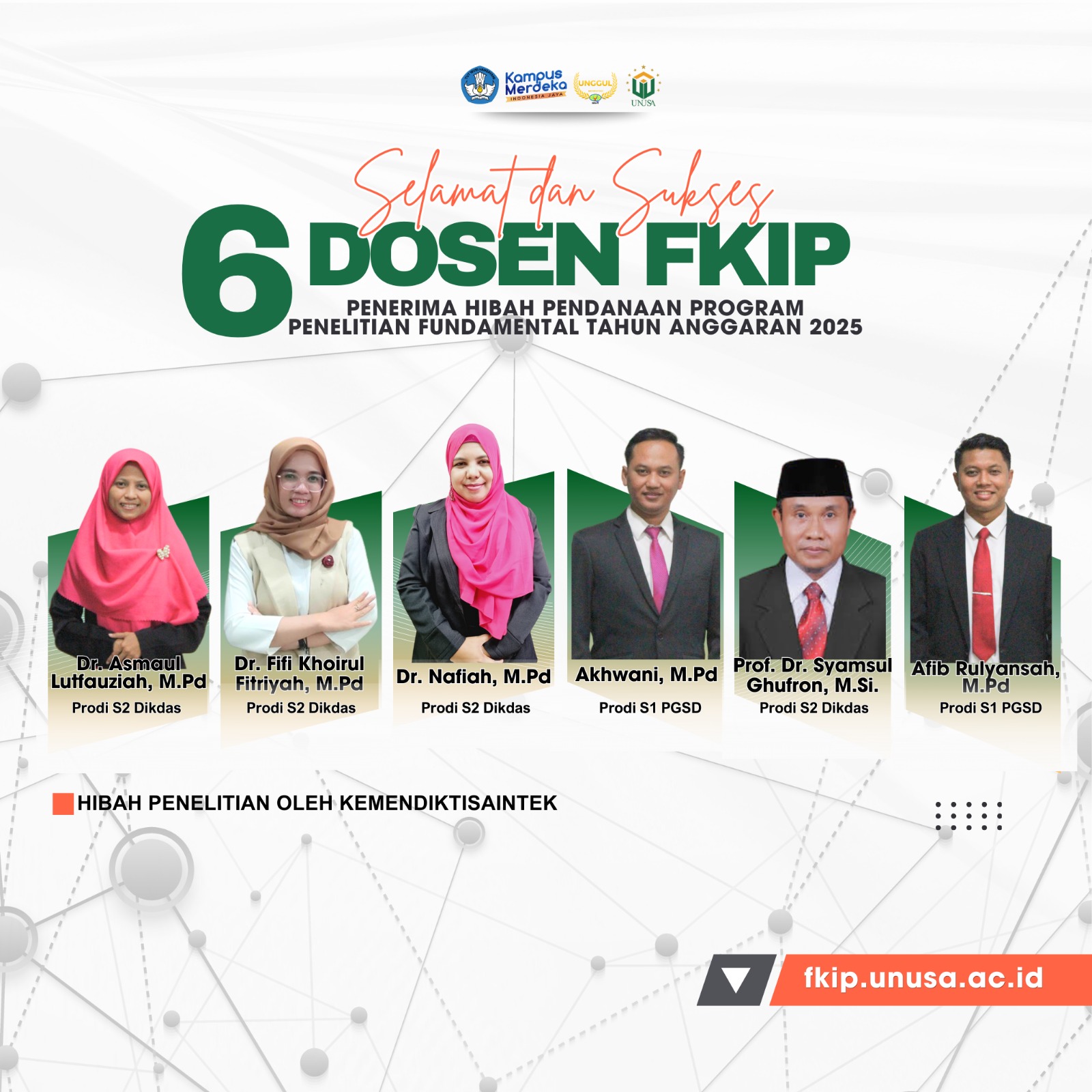 Enam Dosen FKIP UNUSA Lolos Pendanaan Hibah Program Penelitian Fundamental Tahun Anggaran 2025 ...
